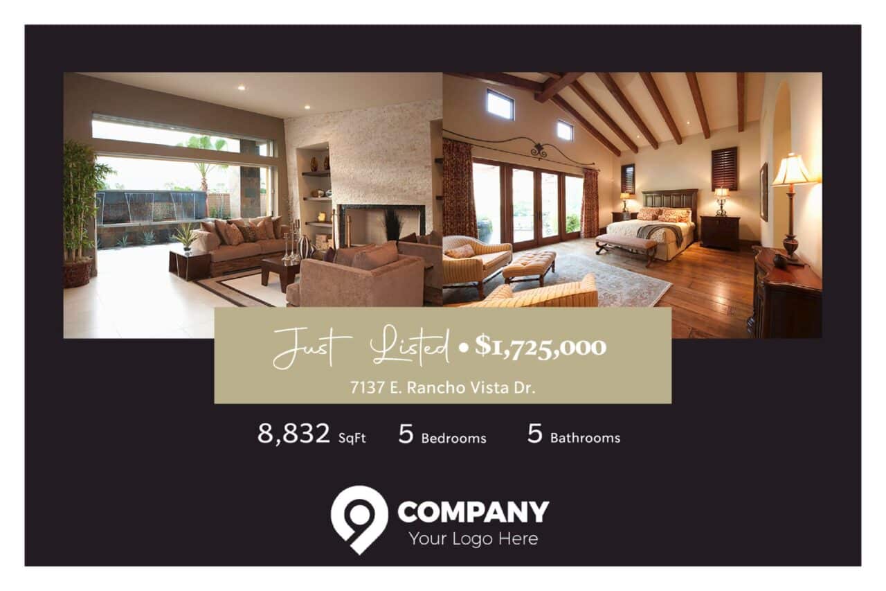 Luxury Real Estate Postcard Templates